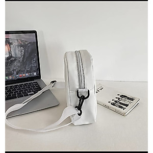 GESALOP Funny Cute Ghost Kawaii Women's Canvas Bag Cartoon Harajuku Wallet Women's Shoulder Bag Kawaii Wallet (Black-1)