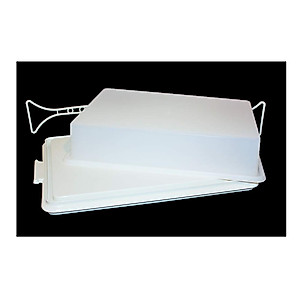 Tupperware Vintage Cake Taker Rectangle Almond Off White