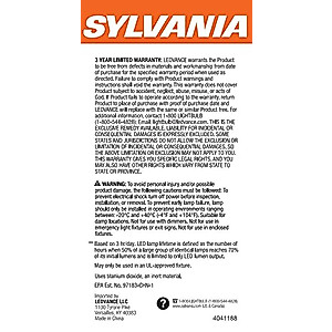 SYLVANIA LightSHIELD A19 Germicidal LED Light Bulb, 8.5W=60W, 10 yr, Non-Dimmable, 800 lm, 5000K, Daylight - 4 Pack (41068)
