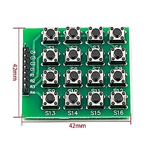 8pin 4x4 4x4 Matrix 16 Keys Button Keypad Keyboard Breadboard Module MCU for arduino DIY Kit