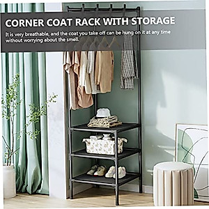 Zerodeko Corner Coat Rack Drying Rack for Clothing Standing Garment Rack Heavy Duty Clothes Rack Freestanding Garment Rack Clothing Garment Rack Laundry Drying Rack Wardrobe Rack Coat Racks