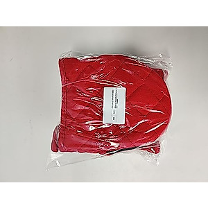 Nuscen 2 Pcs Mini Oven Gloves,Heat Resistant 500 Degrees, Oven Mitts,Cotton Neoprene Non-Slip Grip, Hanging Loop, for Microwave BBQ, Kitchen, Baking,Grilling/Machine Washable (Red)