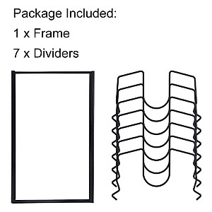 Toplife Adjustable 10+ Pans Organizer Rack + 7+ Lids Organizer Rack for Kitchen Cabinet, Black