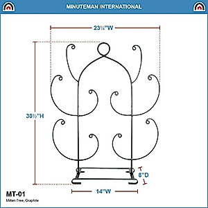 Minuteman International Mitten/Hat Drying Rack Tree, Graphite