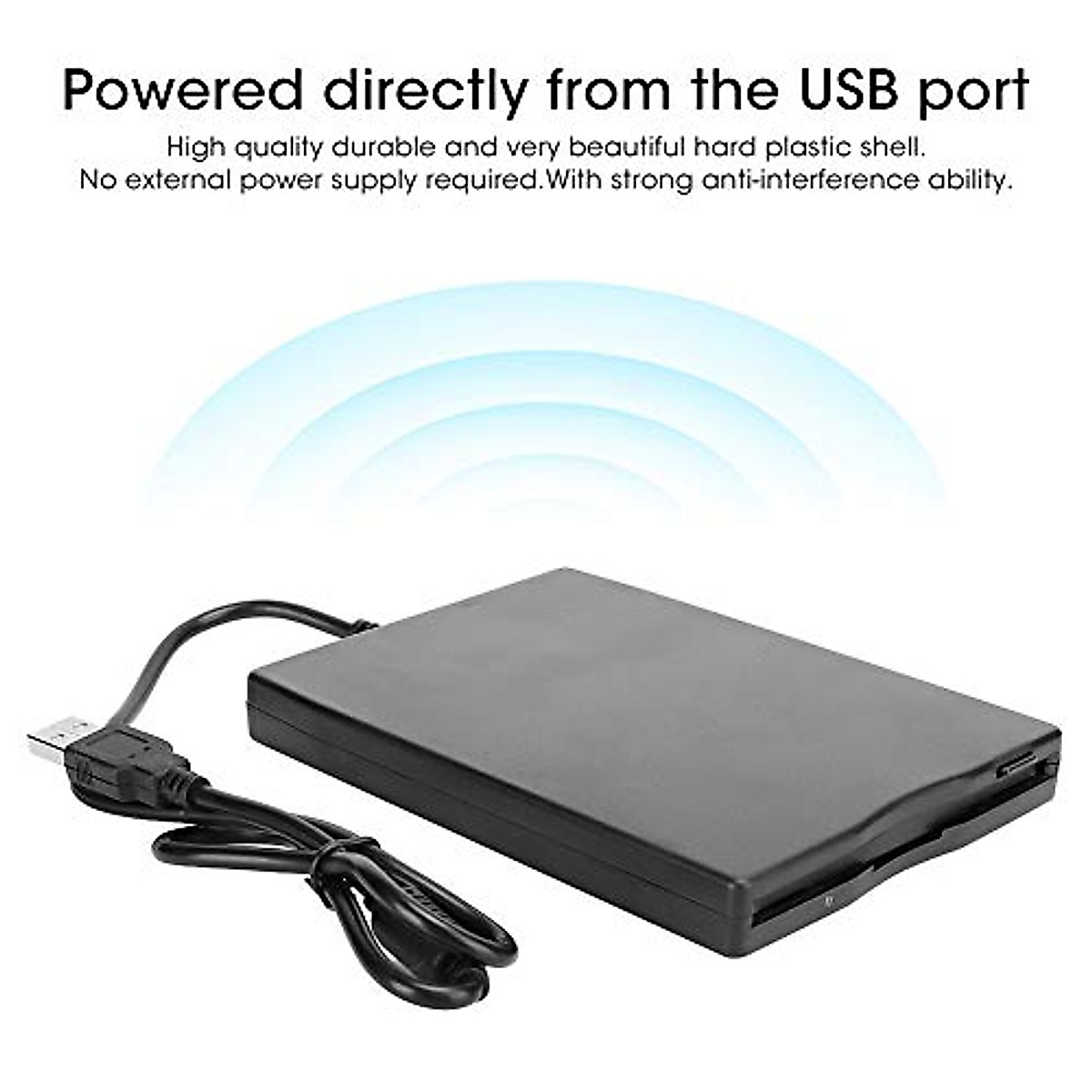 Floppy Disk Reader, Portable USB Floppy Drive 3.5 inch Ultra-Thin Card Reader, 12 Mbps 250 Kbits(720KB), USB External Floppy Drive Disk for Windows 10/7 / Vista/Windows 8 / XP/SE / 98