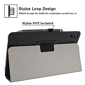 LiuShan Compatible with Huawei MatePad 10.4 case,Huawei Honor V6 case,PU Leather Slim Folding Stand Cover for Huawei MatePad 10.4" BAH3-AL00 BAH3-W09 / Honor V6 Tablet,Black