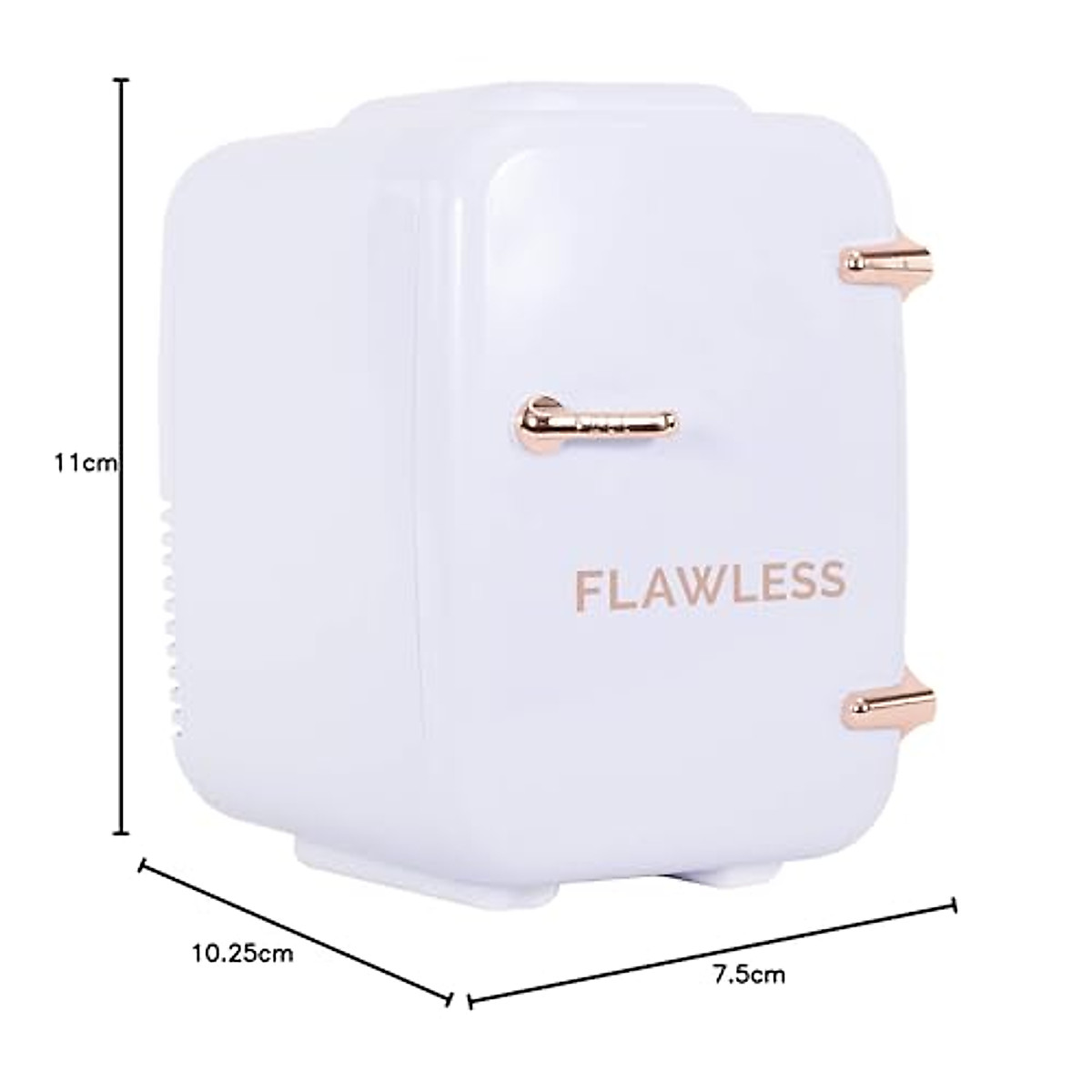 Finishing Touch Flawless Mini Beauty Fridge for Makeup and Skincare, White, 4 Liter