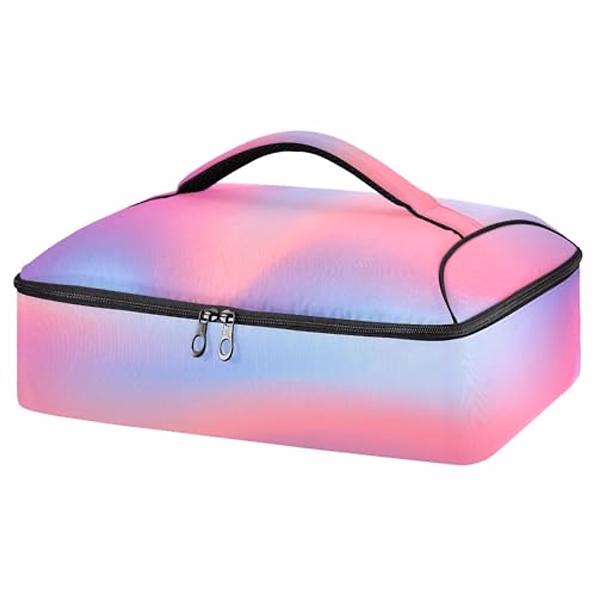 Kcldeci Insulated Thermal Food Carrier Insulated Casserole Carrier for Hot or Cold Food,Vibrant Gradient Blurred Insulated Tote Bag for Potluck Cookouts Parties Picnic,Lasagna Lugger