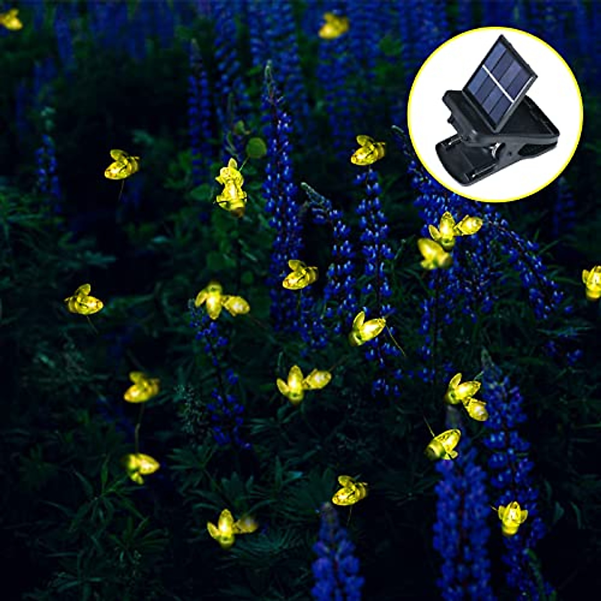 ANGMLN 2 Pack Solar Firefly Lights, 30 LED Solar Fireflies Lightning Bugs Fairy String Lights Outdoor Solar Powered String Lights Waterproof for Garden Patio Home Wedding Party Spring Christmas Decor