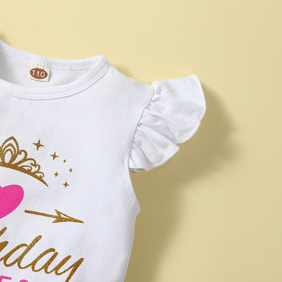 Toddler Kids Baby Girls Birthday Princess Party Outfits Dress Ruffle Tshirt Sleeveless Vest Summer Top+ Sequins Polka Dot Mesh Tutu Skirt 2PCS