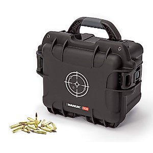 Nanuk 908 Waterproof Hard Case for Gun Ammo w/White Target Logo - Black
