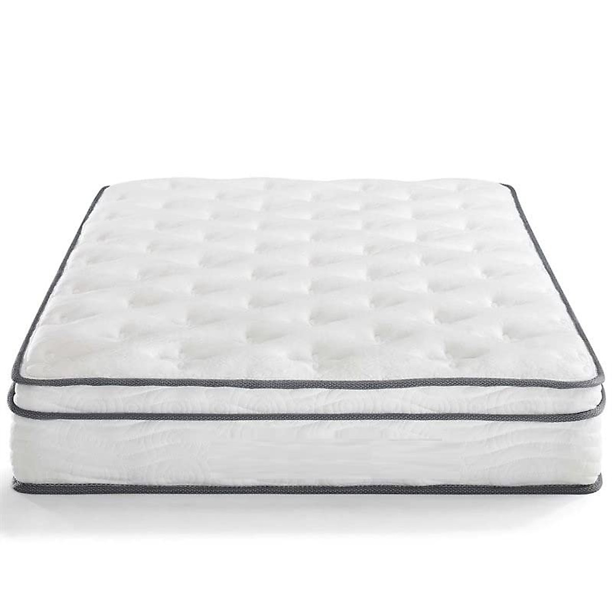 Allora 8" Twin Innerspring Mattress Quilted Pillow Top - Individually Encased Pocket Coils in White