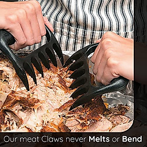 3 PCS Chicken Shredder,Shredder Pro Bowl with Meat Claws,Meat Shredder Tool with Handles,Heat Resistant Bear Claws for Shredding Meat,Meat Shredder,Chicken Tool,Non-Skid Chicken Shredder,black