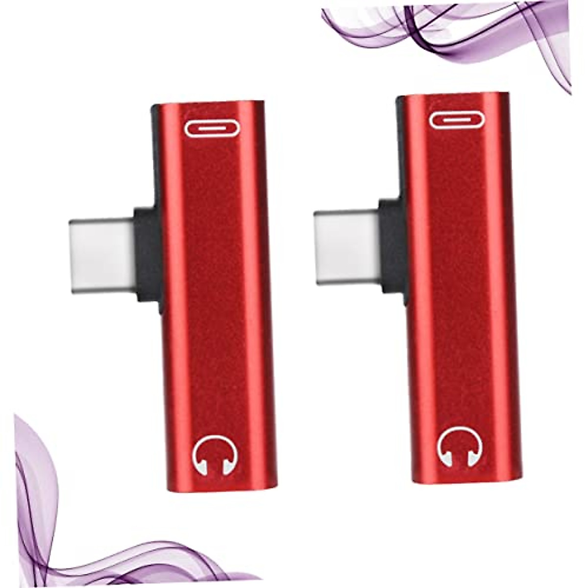 OSALADI 2pcs Type C Audio Adapter Type C Earphone Adapter USB Headphones Telephone headsets Type C Charging Converter USB to 3. 5mm Audio Adapter 2 in 1 Charge Splitter Dispenser Equipment