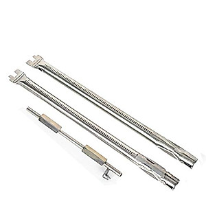 Gassaf 15.3 inch Flavorizer bar & 18 inch Burner Tube Set Replacement for Weber 7635 69785, Spirit 200 Series Spirit S-210, S-220, E-210, E-220, 3-Pack Stainless Steel Flavor Bar & Burner Tube Kit
