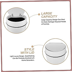 ANDRESLAD Pp Bathroom Garbage Can Narrow Bathroom Trash Can Toilet Trash Can Grey Trashcans for Kitchens with Lid