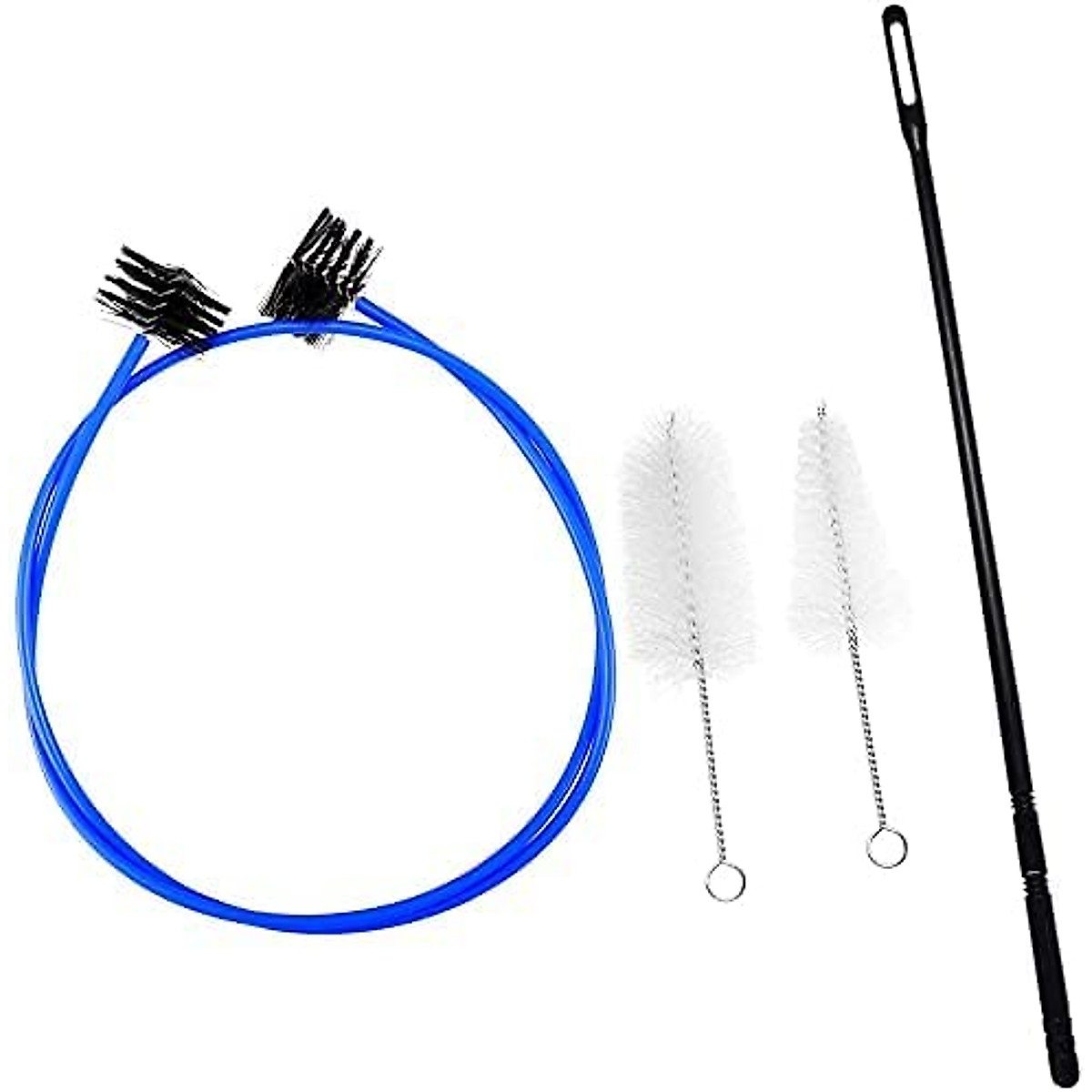 Hysagtek 4 Pieces Trumpet Snake Brush Cleaning Kit, Trumpet Brush Mouthpiece Brush Valve Casing Brush Flexible Brush with Cleaning Rod