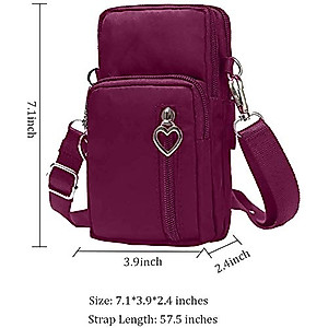 Sports Armband Outdoor Sweat-Proof Running Armbag Cross-Body Shoulder Casual Wallet Purse Gym Fitness Cell Phone Bag Key Holder for iPhone13 Pro/ 12 Pro/Xs Max/Xr,Galaxy S10 Plus,Huawei P30 Pro (#14)