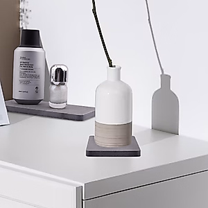 Set of 5 Water Absorbent Diatomite Coasters, Diatomaceous Earth Kitchen Soap Dish, Water Absorbing Stone for Hand Soaps & Cups & Drinks Bottles & Plants and Cosmetic Bottles