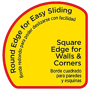 SuperSliders 4734195N Reusable Slide and Hide Furniture Movers for Carpet- Square Edge for Walls & Corners- Stays Hidden Under Furniture, 5" Linen (4 Pack)