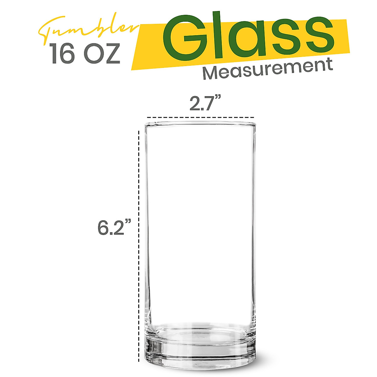 KICHLY 8 Pack Premium Quality Clear Plastic Tumblers - Each 16 Ounce Drinking Glasses - Reusable & BPA-Free Plastic Drinking Cups For Water, Juice & Other Drinks