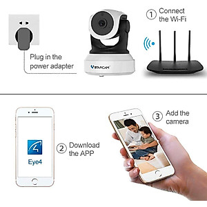 Indoor Security Camera, Cameras for Home Security with Phone App Pet Camera and Motion Detection, 2-Way Audio, Night Vision,Cat/Dog/Nanny/Baby Camera with Cloud Service