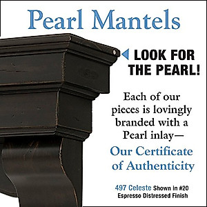 Pearl Mantels 497-60-20 Celeste Mantel Shelf, 60", Espresso Finish