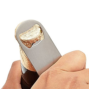 12-Pack Stainless Steel Flat Bottle Opener Bulk Set for Bartender, Bar Supplies for Restaurant, Kitchen, Heavy Duty Blank Bottle Openers for Wedding Gifts, Party Supplies (4.8x1.2 in)
