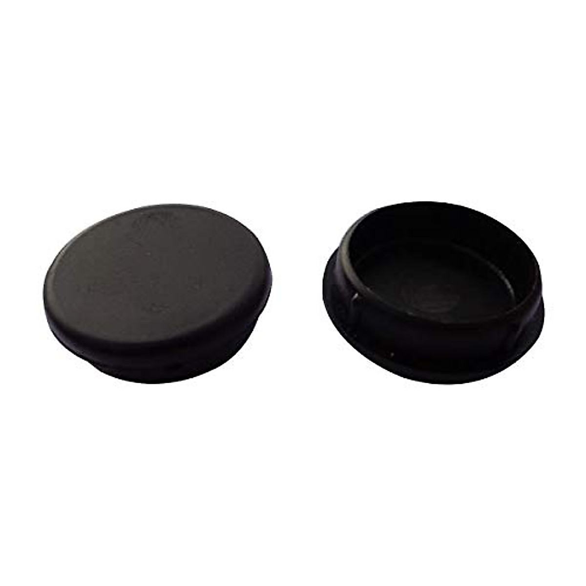 Jejavu 1-1/4" Deluxe Wrought Iron Chair Glides, Protect Your Outdoor Furniture, Chair Leg Floor Protectors, Plastic Floor Protector, Round, Pack of 16, Black