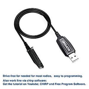 Original Baofeng USB Programming Cable PL2303 Chip Drive Free Win11 for BaoFeng Waterproof Two Way Radio UV-9R Plus (Including UV-9RPRO UV-9G GT-3WP UV-XR and Many More) USA Warranty Gmrs Radio