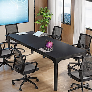 Tribesigns 6.5FT Conference Table, 78.7 Inche Rectangle Meeting Seminar Table, Large Business Tables for 6-8 People (Only Table)