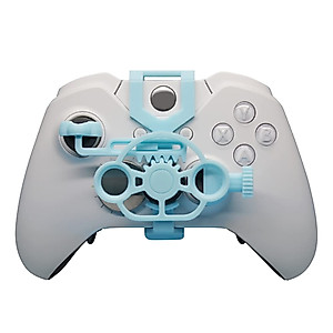 Lycuiw For Xboxone/X/S/Elite Racing Games Mini Steering 3D printing Wheel Auxiliary Controller Game Joystick Simulator Gamepad (silver)