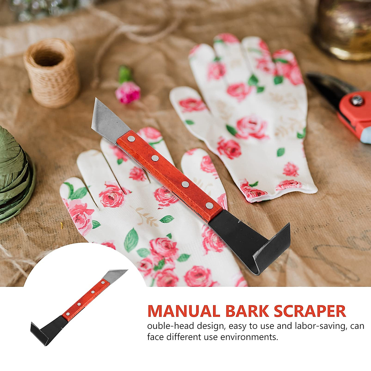 Bark Peeler Tool Felled Draw Shave Knife Bark Removal Tool Straight Drawing Knife Woodworking Tool Log Debarker Tool Bark Peeler Bark Stripping Tool Debarking Tool Gardening Scarping Tool