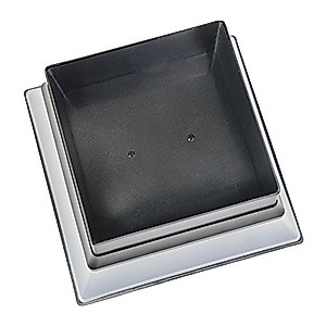 iGlow 18 Pack Black Outdoor Garden 4 x 4 Solar LED Post Deck Cap Square Fence Light Landscape Lamp Lawn PVC Vinyl Wood