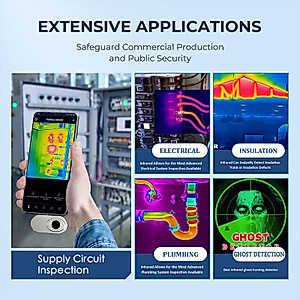 NOYAFA NF-583S Thermal Camera Android, Thermal Imaging Camera Support Video Recording, 6 Color Palettes,Thermal Camera for Smartphone 160x120 IR/25HZ Infrared Thermal Imager