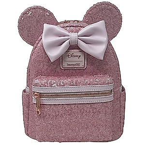 Loungefly Disney Minnie Mouse Cotton Candy Sequin Mini Backpack