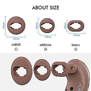 AhaStyle Galaxy Buds Live Ear Tips 6 Pairs Silicone Earbuds Wingtips Replacement Tips Accessories Compatible with Samsung Galaxy Buds Live (Brown)