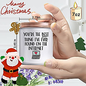 Gifts for Women Men - Funny Romantic Gifts for Her Him Birthday Anniversary Christmas Valentine's Day Gift for Girlfriend Wife Boyfriend Husband BFF Friend Bestie Online Dating Present Lavender Candle