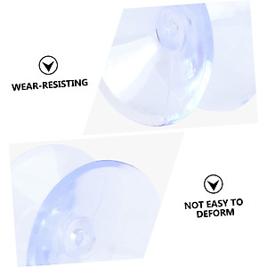 Double Sided Suction Cups, 12pcs Clear Silicone Bumpers Heavy Duty Desk Glass Suction Cups 20mm Double Sided Sucker Pads Bathroom Suction Cup Hooks Small Suction Cups