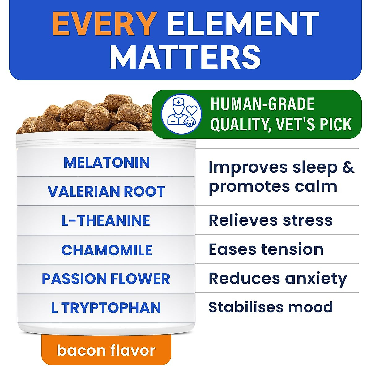 (Extra Strength) Calming Melatonin for Dogs Sleep - 6mg Dog Melatonin Chews for Small & Large Dogs, Puppy Melatonin Treats - Calming Aid for Dogs - Medium Doggie Sleeping Pills - 120 Treats