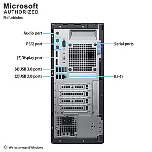 Dell OptiPlex 7060 Tower High Performance Business Desktop Computer, Intel Six Core i7-8700 up to 4.6GHz, 32G DDR4, 512G SSD, WiFi, BT, 4K Support, DP, Windows 10 Pro 64 En/Sp/Fr(Renewed)
