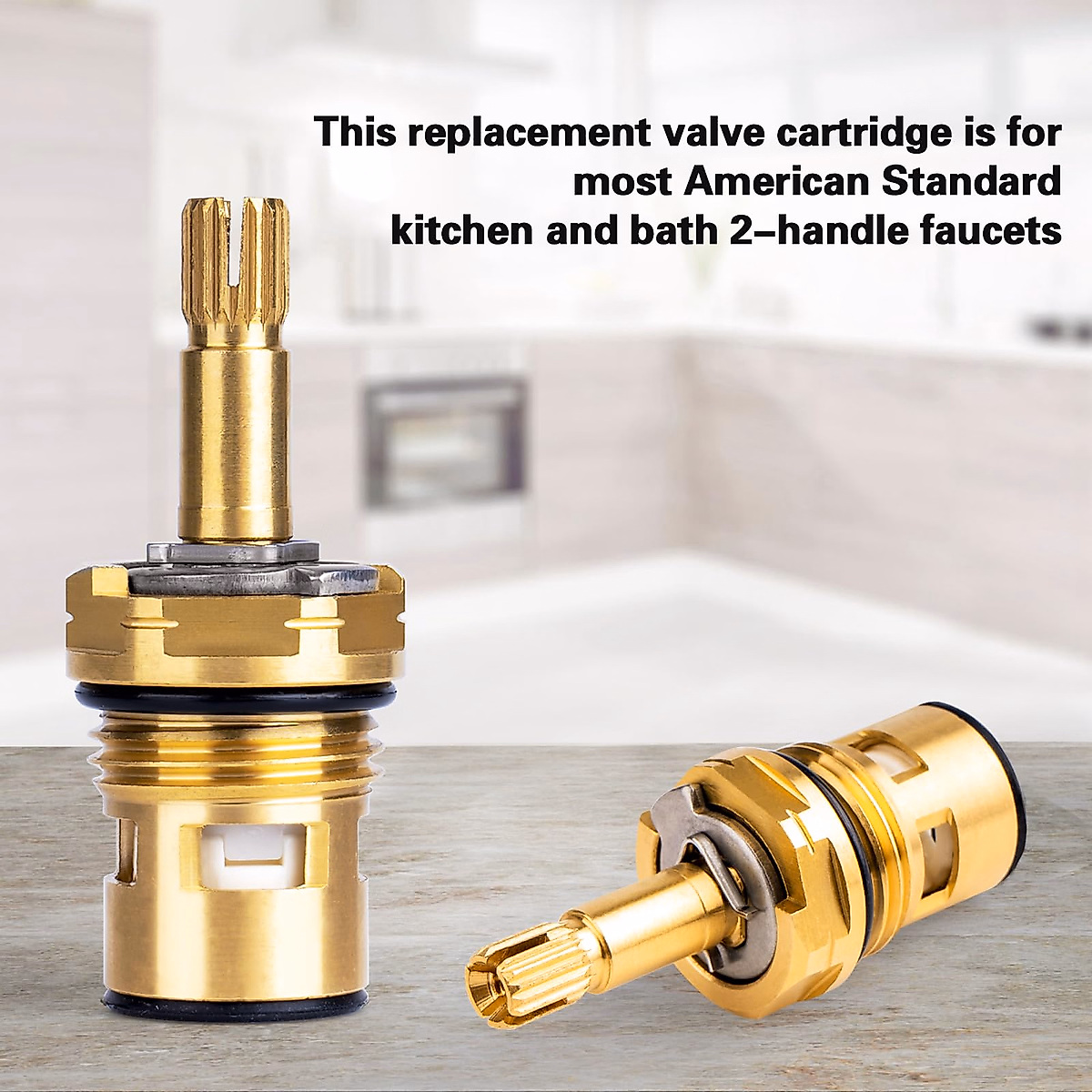 Cartridge for American Standard 994053-0070a or 994053-0070a/H Bath & Kitchen Faucet Replacement Valve Cartridge, 4z-24h Hot and Cold Replacement Stem, Brass