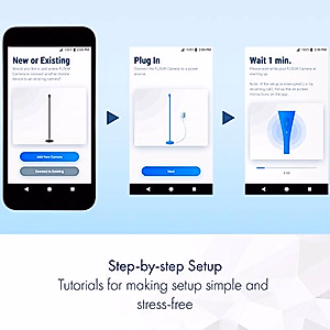 Panasonic HomeHawk FLOOR Home Monitoring HD Camera for Senior Care, Motion Detection Night Light, 2-way Talk, 24/7 Live View + Secure Recording, Alexa Compatible - KX-HNC850 (Black Satin)
