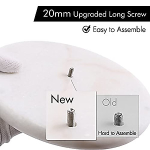 KES Towel Rack with Natural Marble Base T-Shape Hand Towel Holder Stand SUS304 Stainless Steel for Bathroom Vanity Countertop Brushed Finish, BTH205S20-2