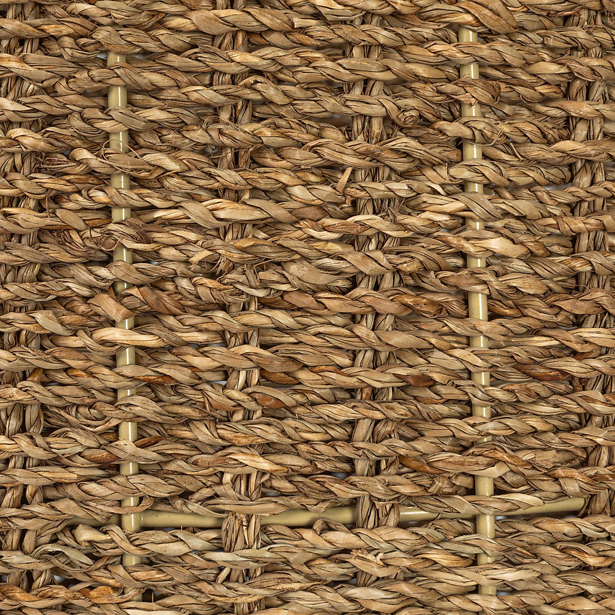 Household Essentials Round Seagrass Basket with Handles, Natural