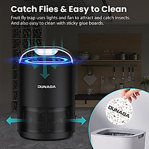 DUNAGA Glue Board Refills (10 Packs),4.3-inch Indoor Insect Trap Glue Board for Buzz-Free Home