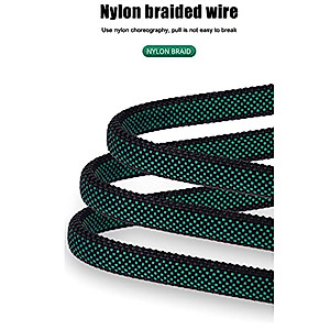 USB Type-C Cable 5A Fast Charging (3ft) Flat Nylon Braided USB-A to USB-C (White)