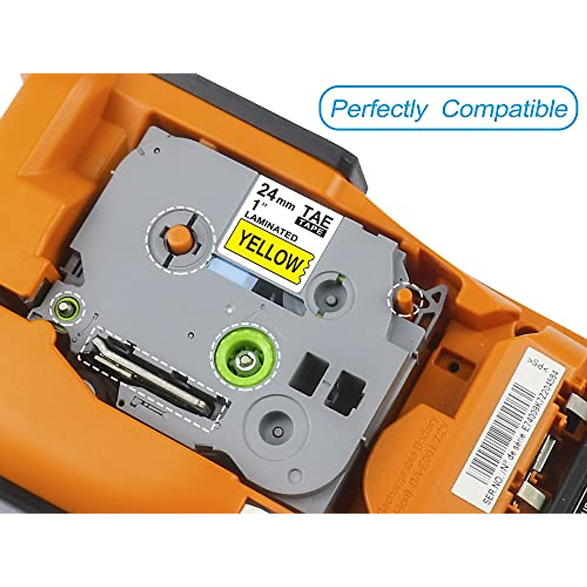 NodiSem 3 Pack TZe 24mm Yellow Label Tape Compatible for Brother TZ651 TZe651 Laminated P Touch Tape 24mm 0.94 Inch (Black on Yellow) for Brother Label Maker PT-D600 PT-P700 PTP750W PTH500LI