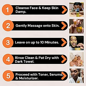 Minimo Glow Turmeric Face Scrub With Heart Applicator - Infused with Turmeric, Manuka Honey, Cinnamon, and Chamomile - Unscented Turmeric Scrub for All Skin Types- Achieve Glowing Skin Naturally