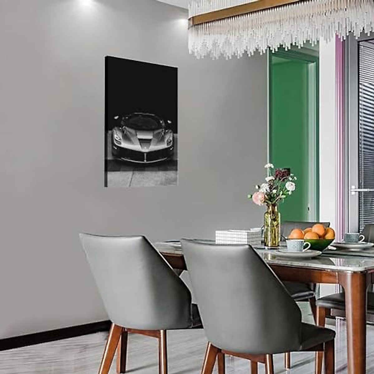 Car Poster Ferrari F40 Supercar Posters Racing Car Canvas Wall Art For Boy's Bedroom SuperCar Wall Decor Frame-style 20x30inch(50x75cm)